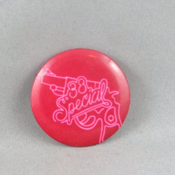 Accessories | Vintage Band Pin 38 Special Gun Graphic Celluloid Pin ...